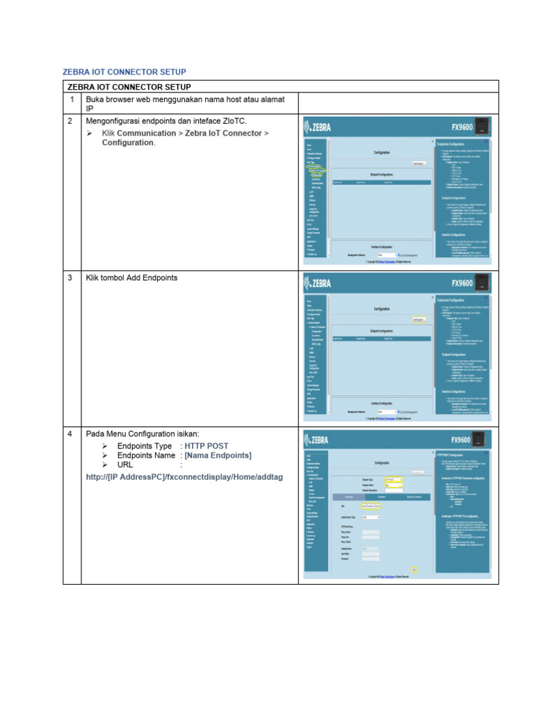 Panduan Setup Zebra IoT | PDF | Bisnis