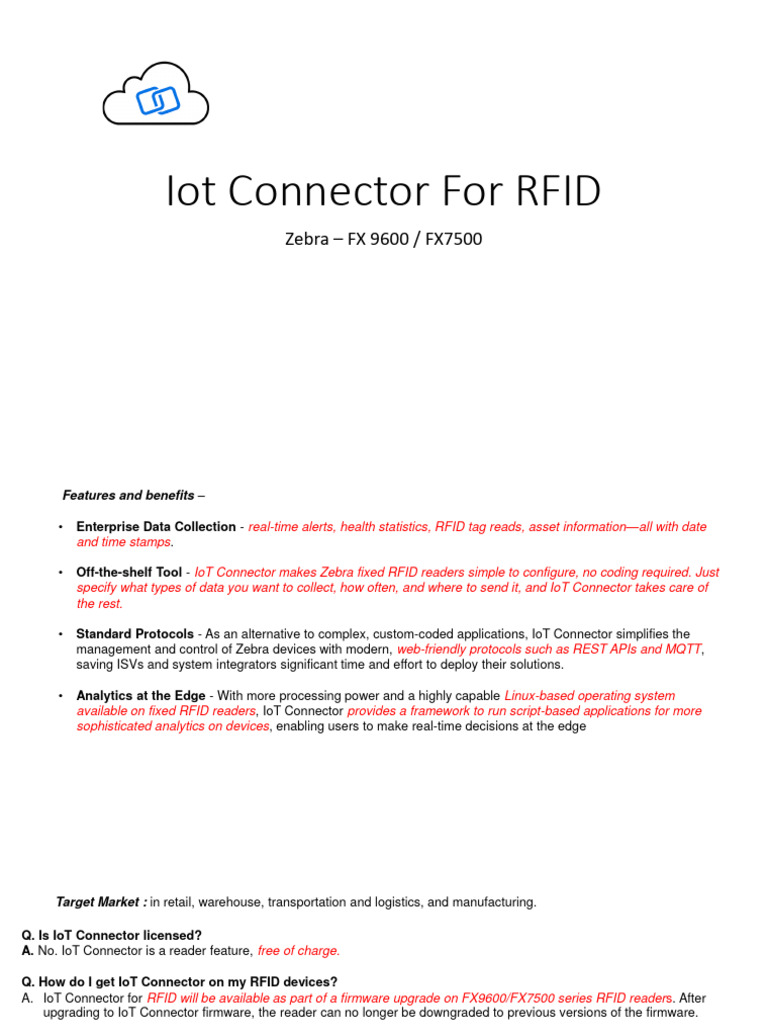 Iot Connector For RFID zebra reader | PDF | Internet Of Things | Radio ...