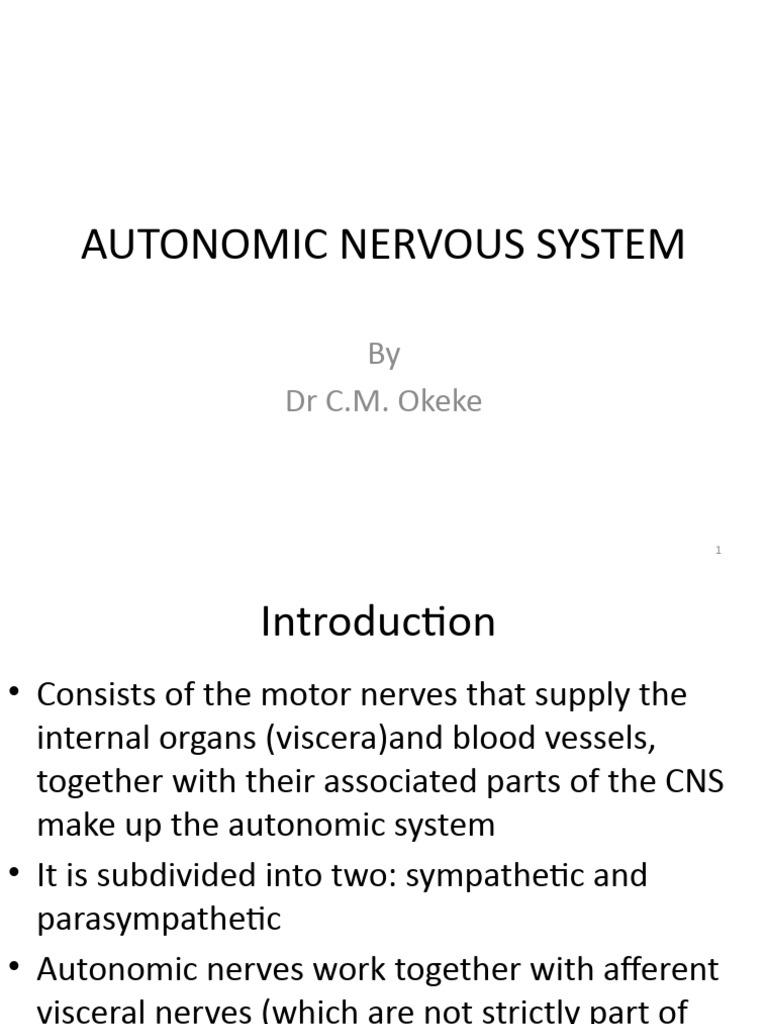 Autonomic Nervous System | PDF | Autonomic Nervous System | Nerve