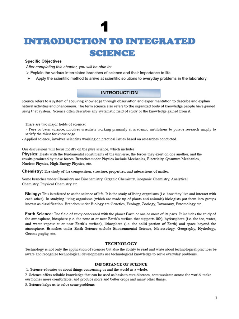 General Science Notes for S.H.S 1 | Download Free PDF | Density ...
