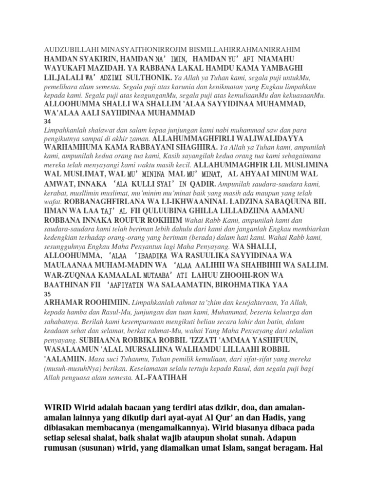 AUDZUBILLAHI MINASYAITHONIRROJIM BISMILLAHIRRAHMANIRRAHIM HAMDAN ...