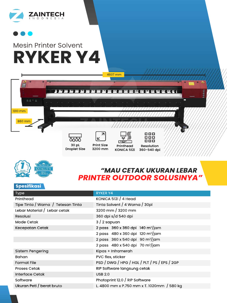 Brosur Printer Outdoor Y4 RYKER. | PDF