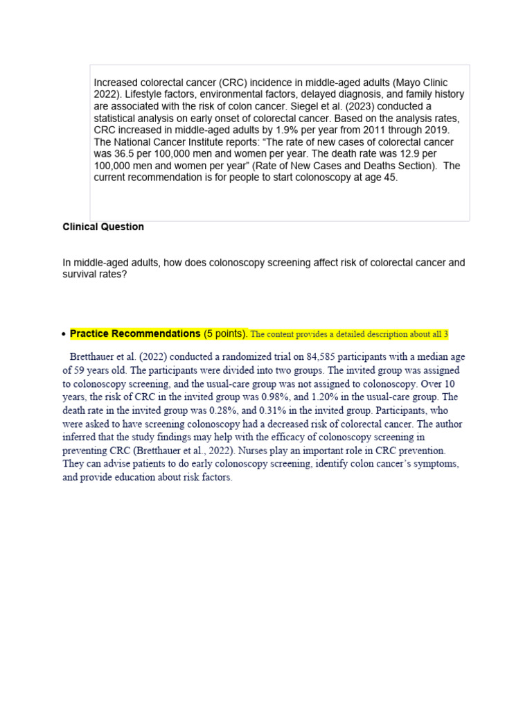 MY PAPER | PDF | Colorectal Cancer | Colonoscopy