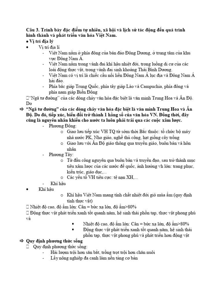 Đề Cương CSVH Nhóm 2 | PDF