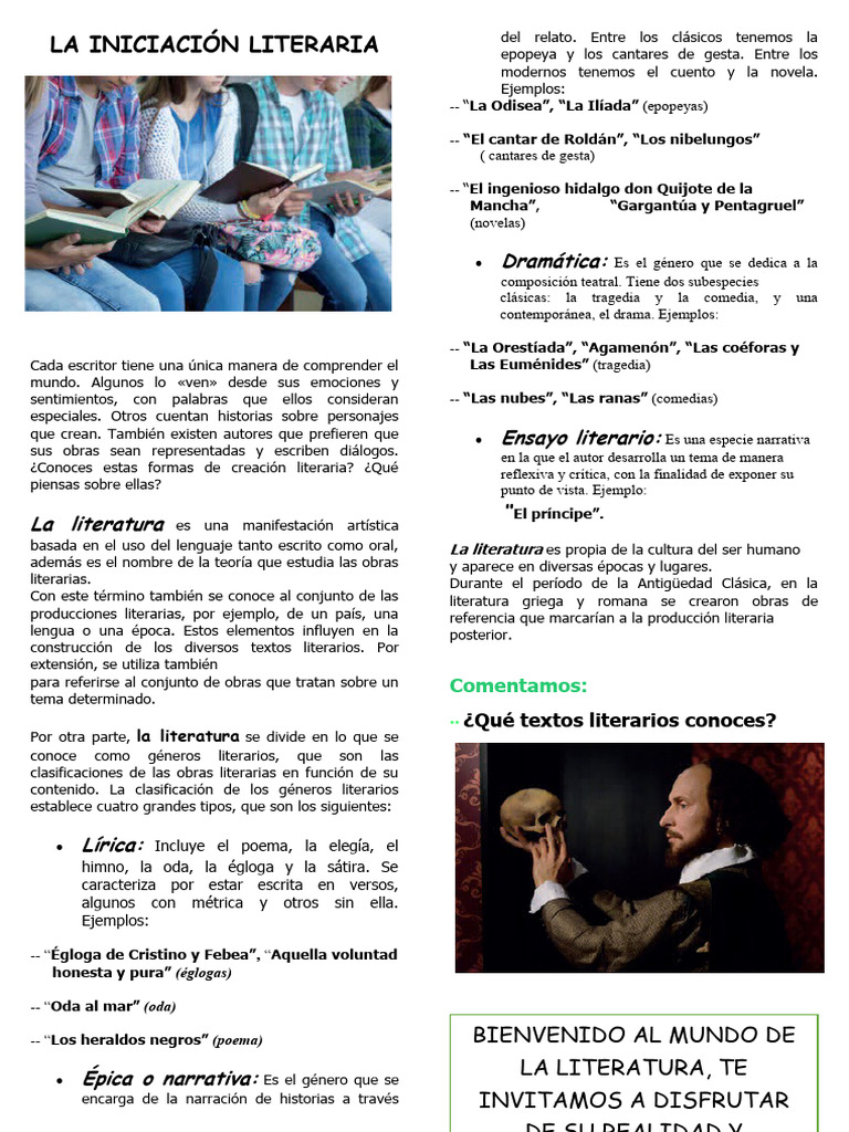 La Iniciación Literaria | PDF | Poesía | Romeo y Julieta