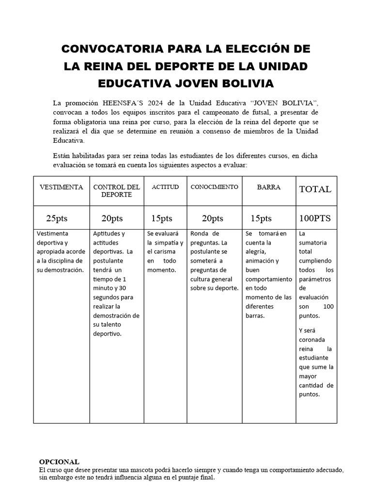 Convocatoria de Reyna 21-06-2024 | PDF