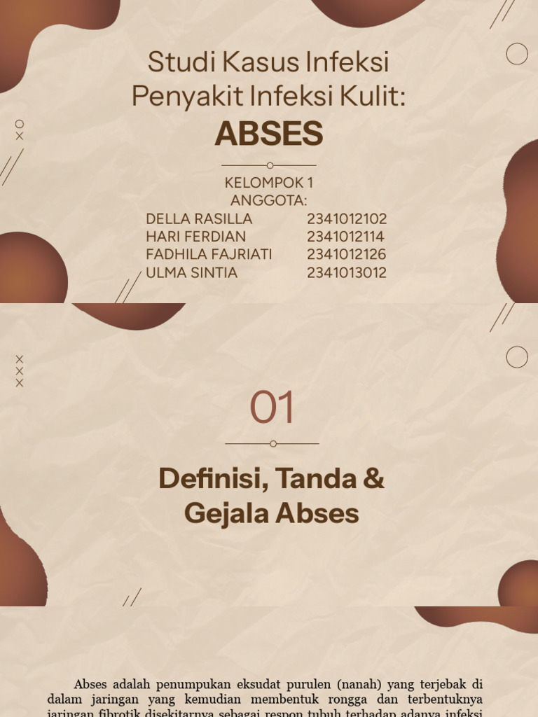 Kelompok 1 Penyakit Infeksi Kulit - Abses | PDF