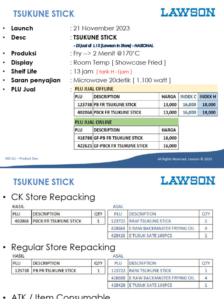 New Product Info Tsukune Stick - Tsukune Jumbo - Karaage Original | PDF ...