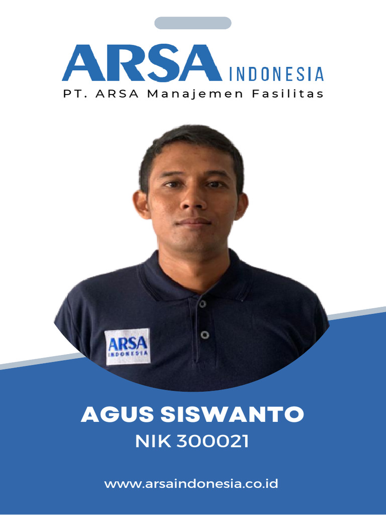 PT Arsa Employee ID Card Template | PDF