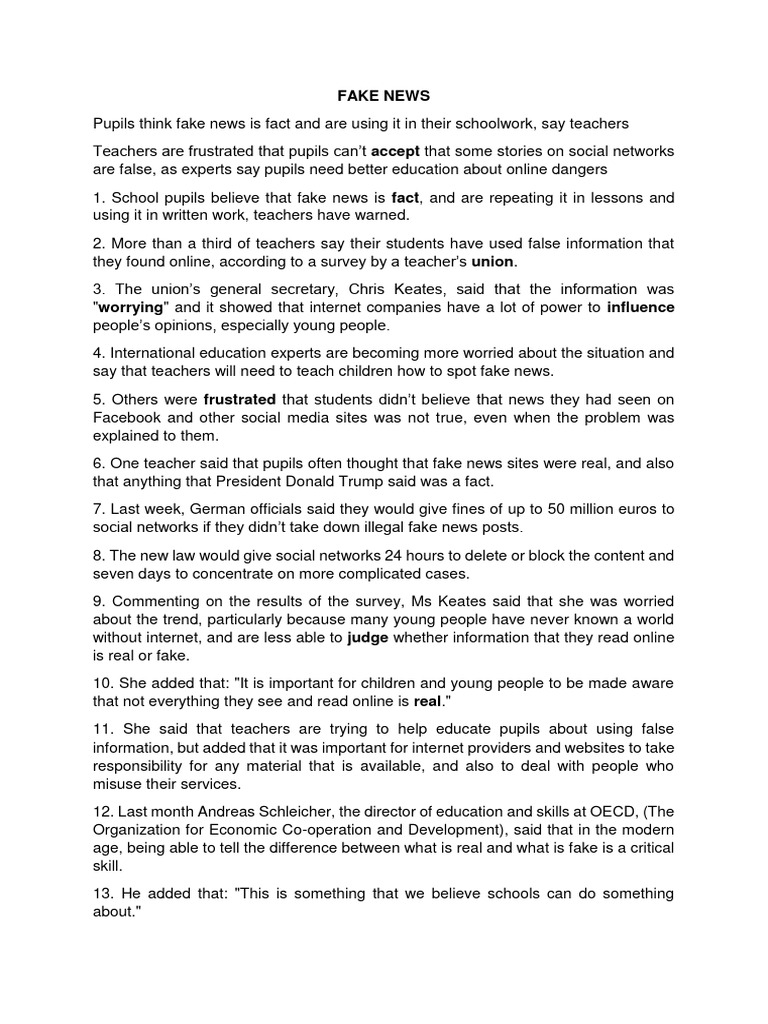 FAKE NEWS Lesson | PDF | Social Media | Popular Culture & Media Studies