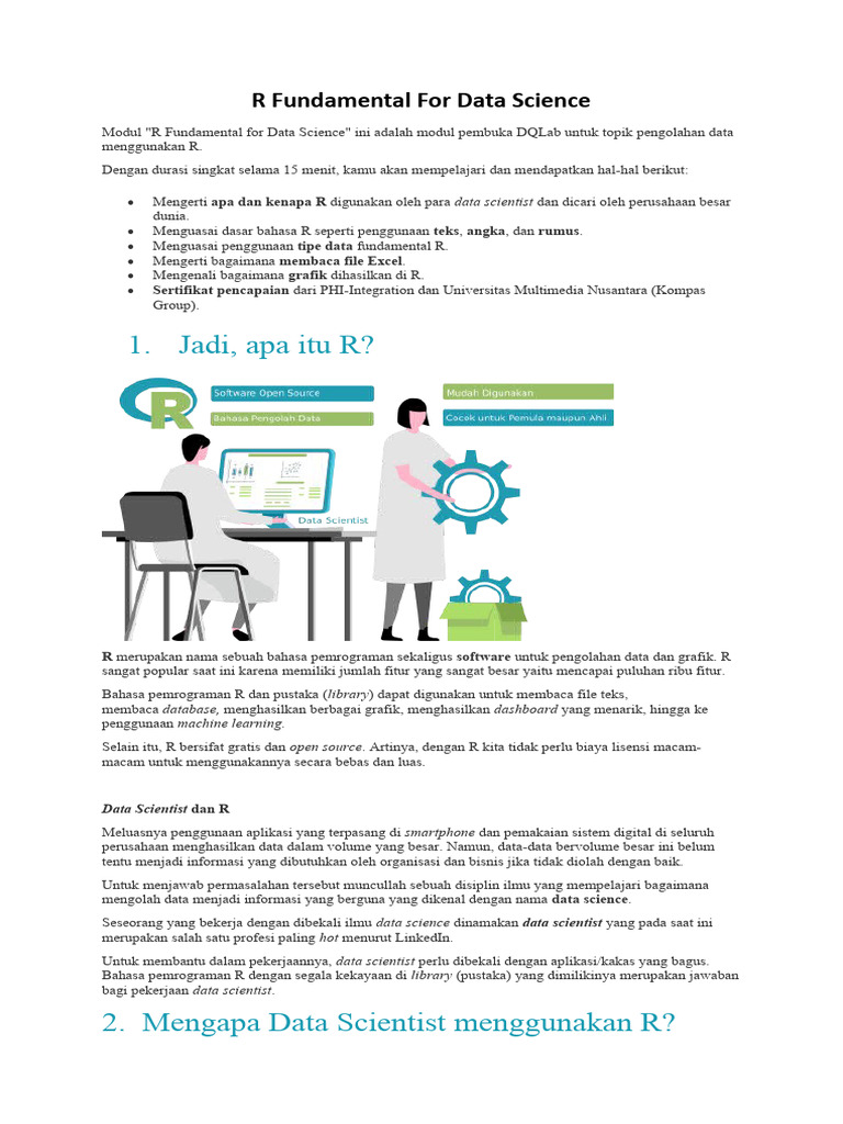 Modul 1,1. R Fundamental For Data Science | PDF | Metode & Bahan Ajar ...