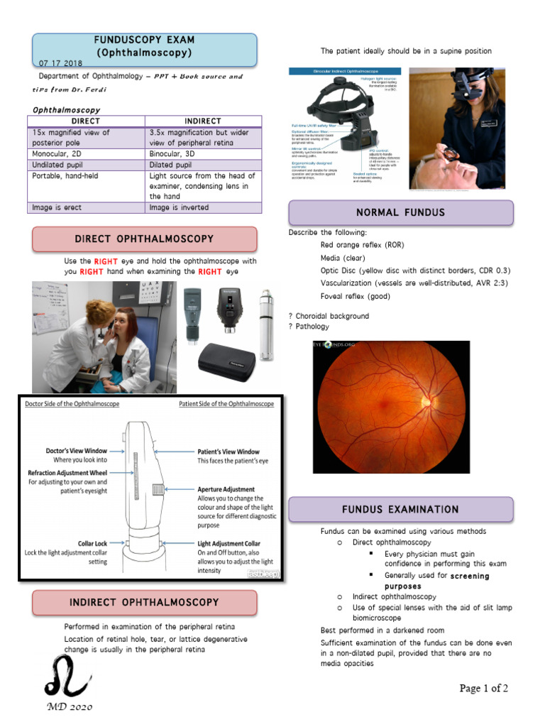 1.3 Funduscopy-Exam-edited | PDF | Human Eye | Retina