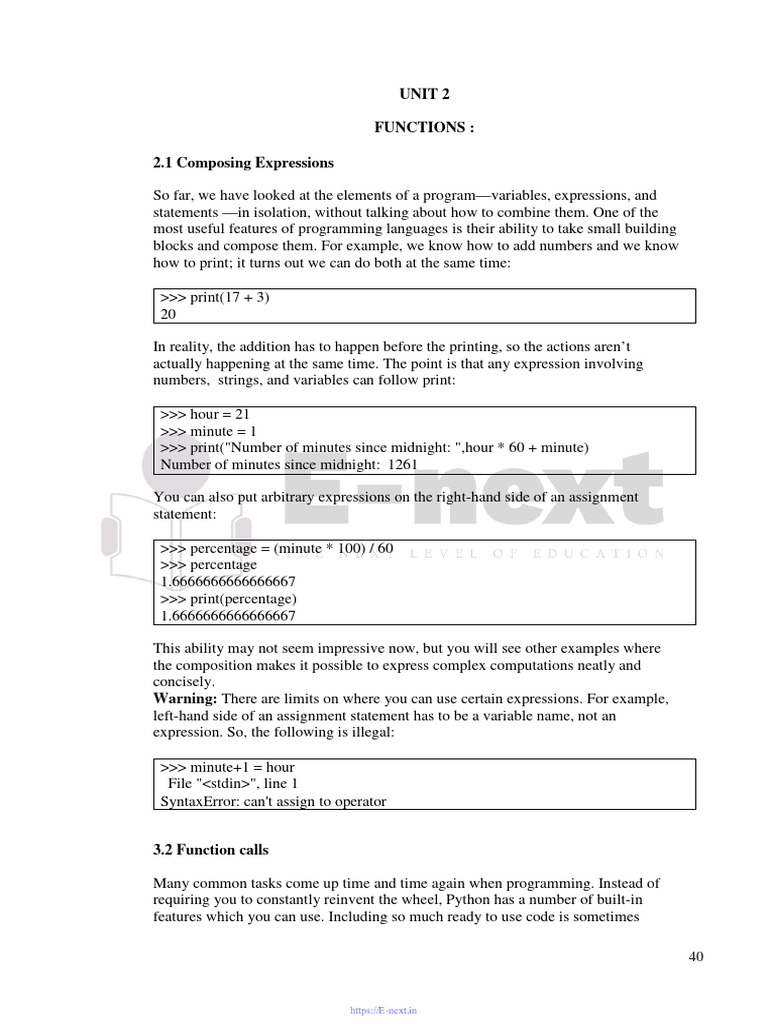 Unit-2 Functions (E-Next - In) | PDF | Parameter (Computer Programming ... Unit-2 Functions (E-Next - In) | PDF | Parameter (Computer Programming ...