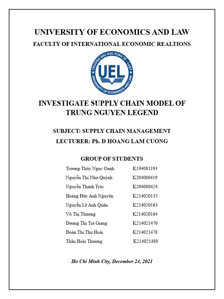 Group 1 Essay SCM Trung Nguyen Legend | Download Free PDF | Coffee ...