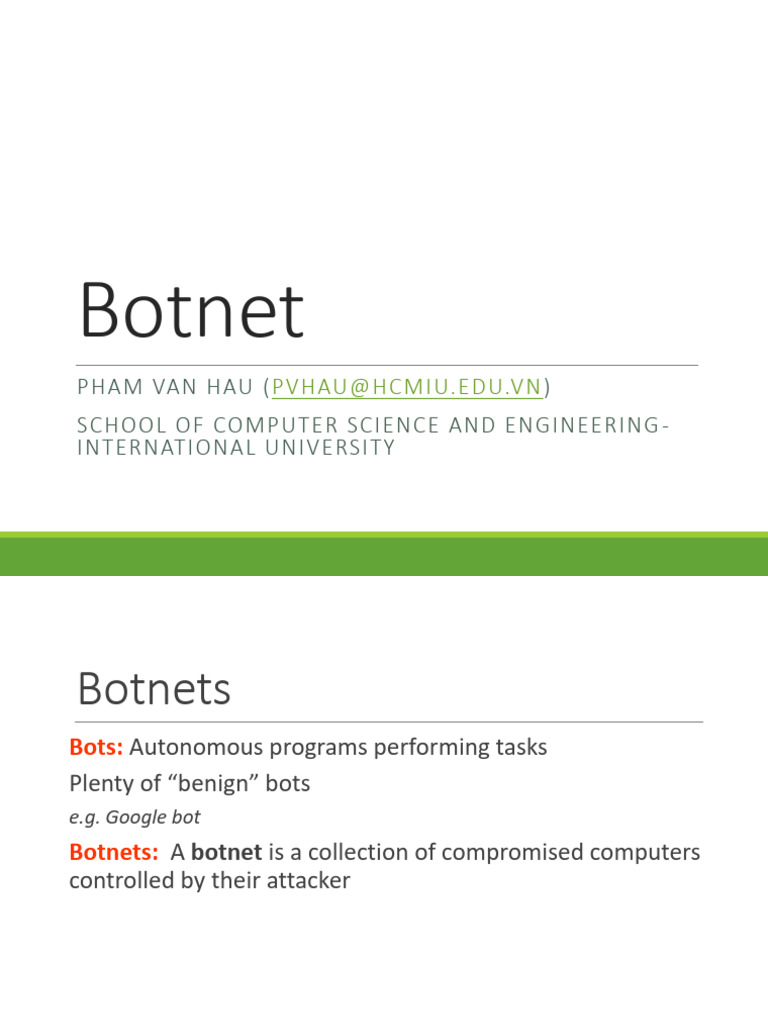 L04 Botnet | PDF | Phishing | Denial Of Service Attack