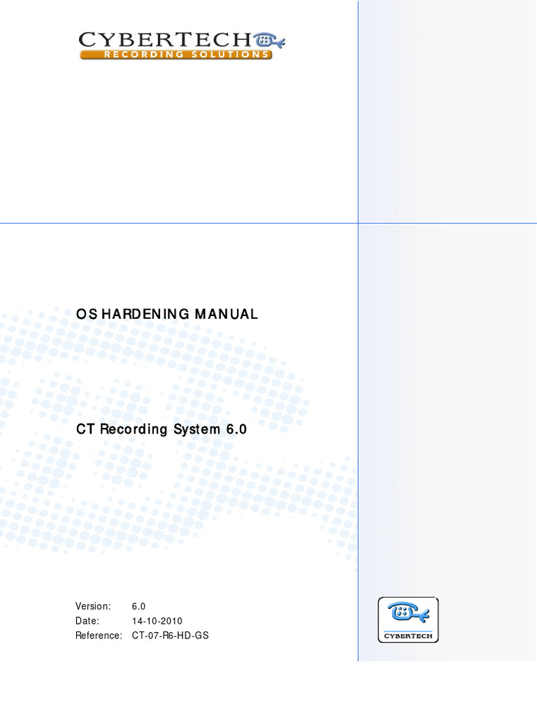 CT Recording Solutions R6 - OS Hardening Manual v6.0 | PDF | Port ...
