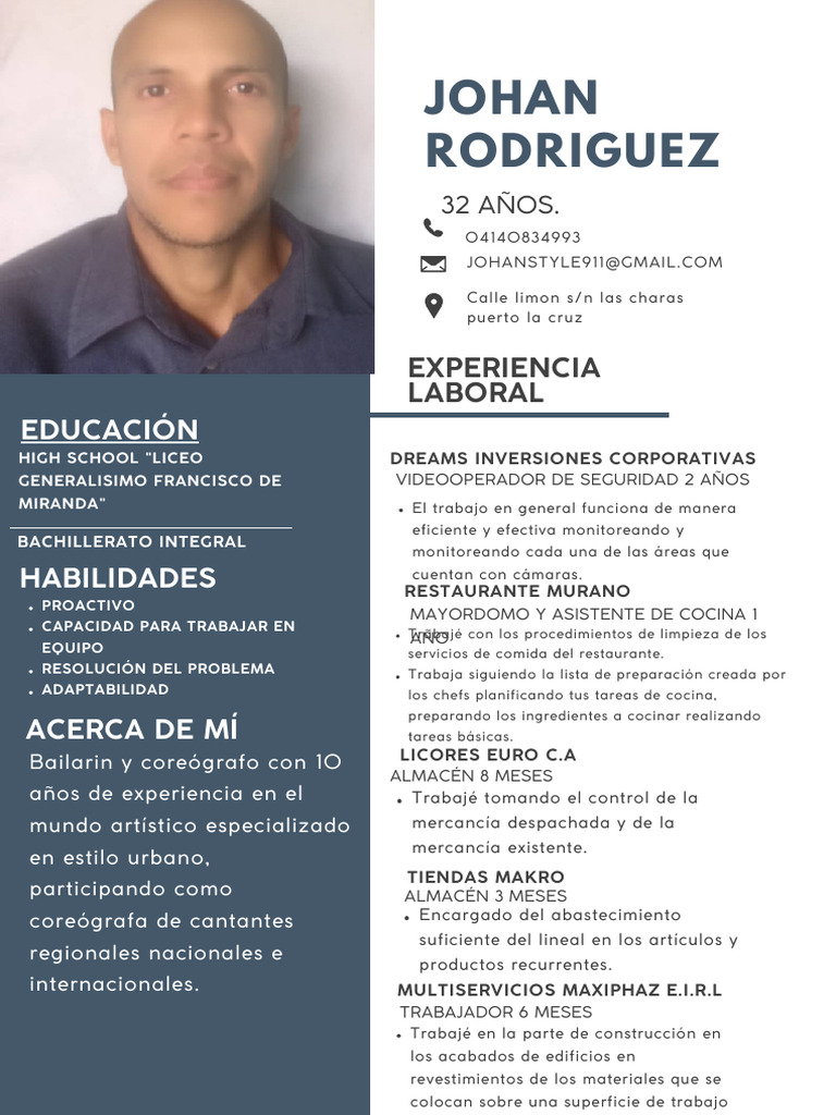 Currículum Actualizado Johan | PDF