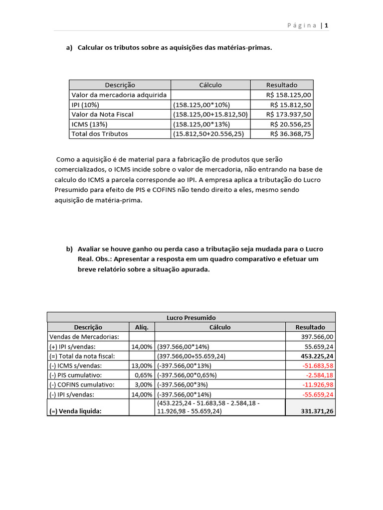 TG Vi - Contabilidade Tributã Ria | PDF | Impostos | Business