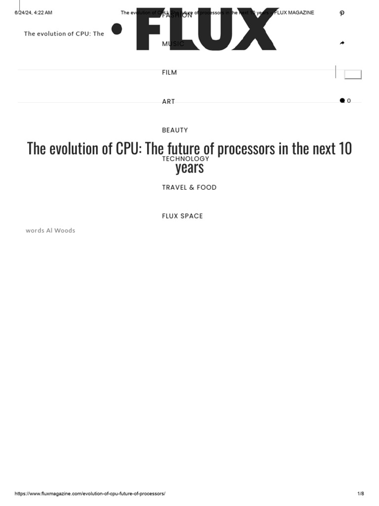 The Evolution of CPU_ the Future of Processors in the Next 10 Years – FLUX MAGAZINE | PDF ...