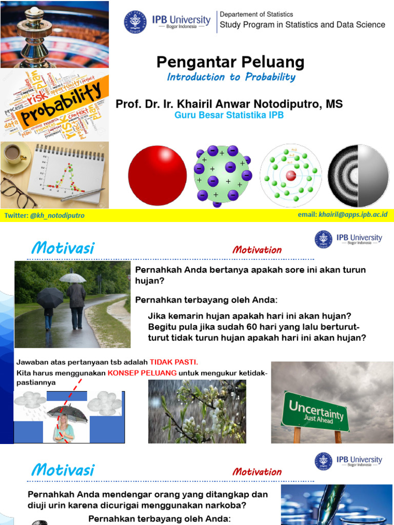Kuliah02 - Met - Stat - 2022 - Pengantar Peluang | PDF
