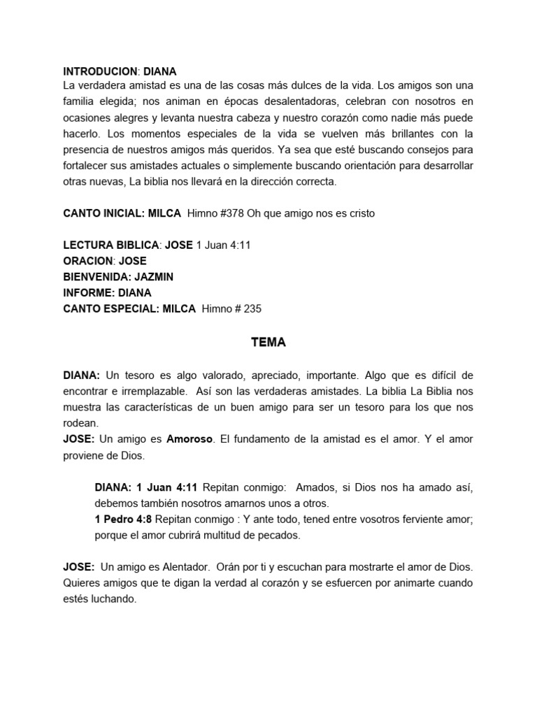 Valentines Program | PDF | Cristo (título) | Amor