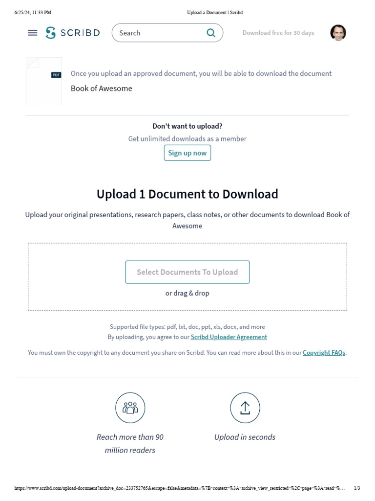 Upload A Document - Scribd | PDF | Scribd | Web 2.0