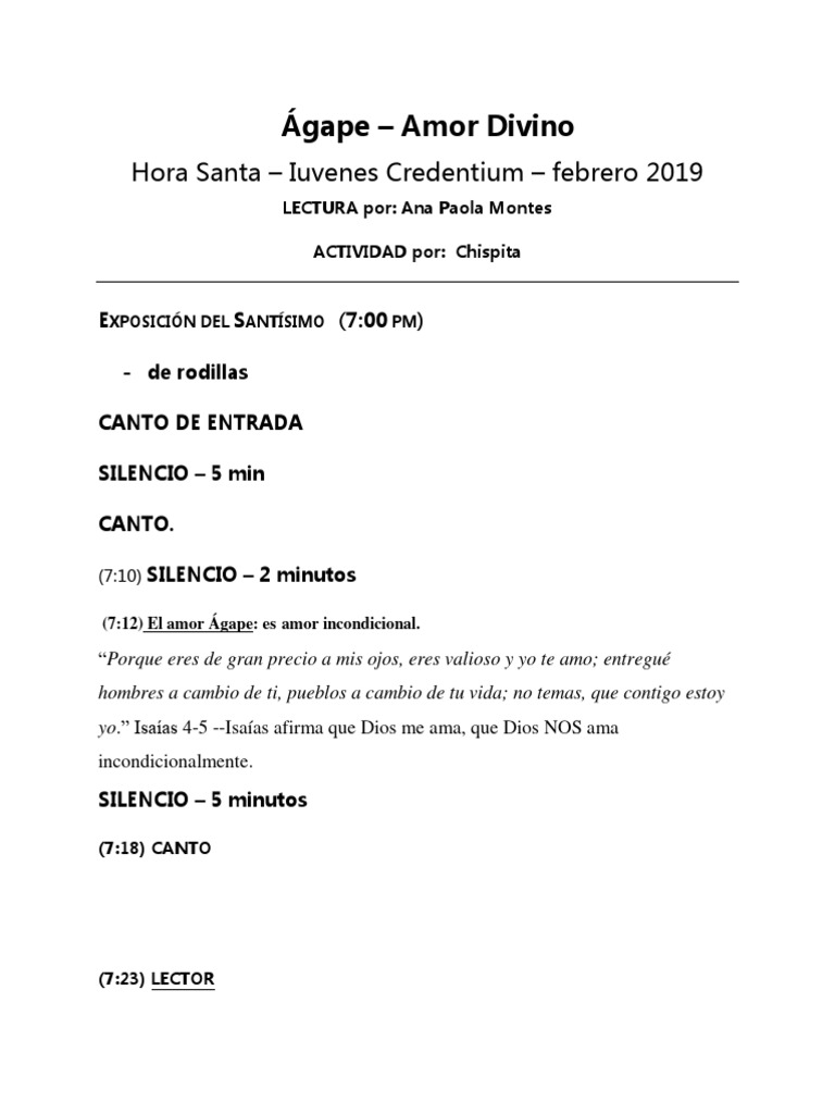 Agape - Amor Divino | PDF | Amor | Jesús