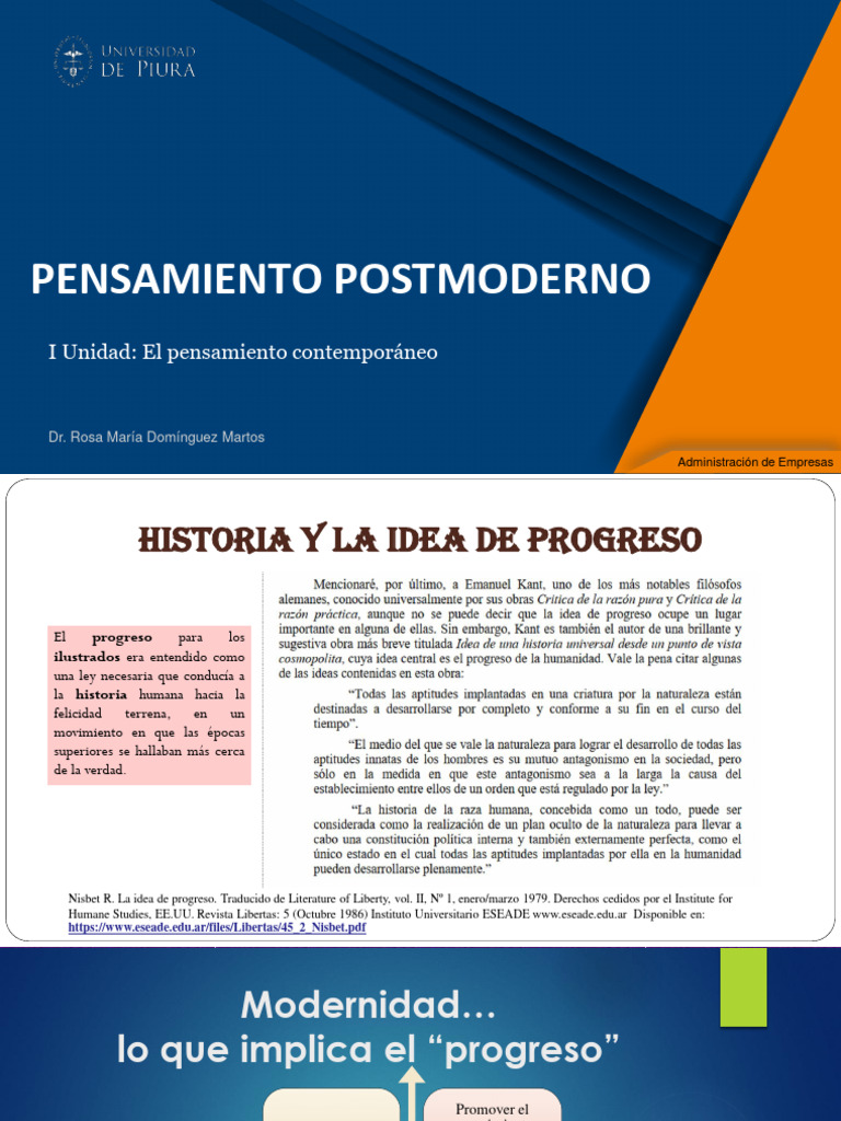 4 Pensamiento Postmoderno | PDF | Verdad | Modernidad