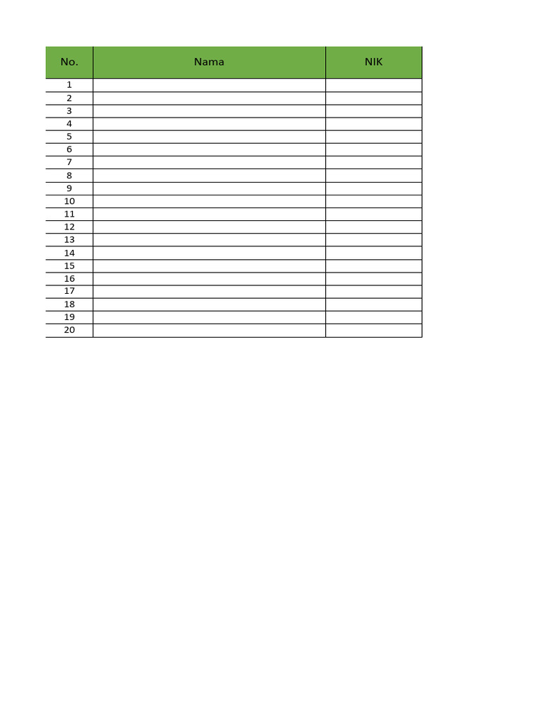 Table - TKM Pemula 2024 | PDF
