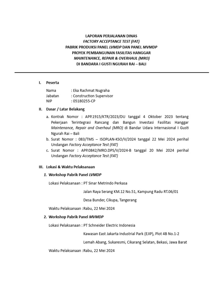 Laporan FAT | PDF
