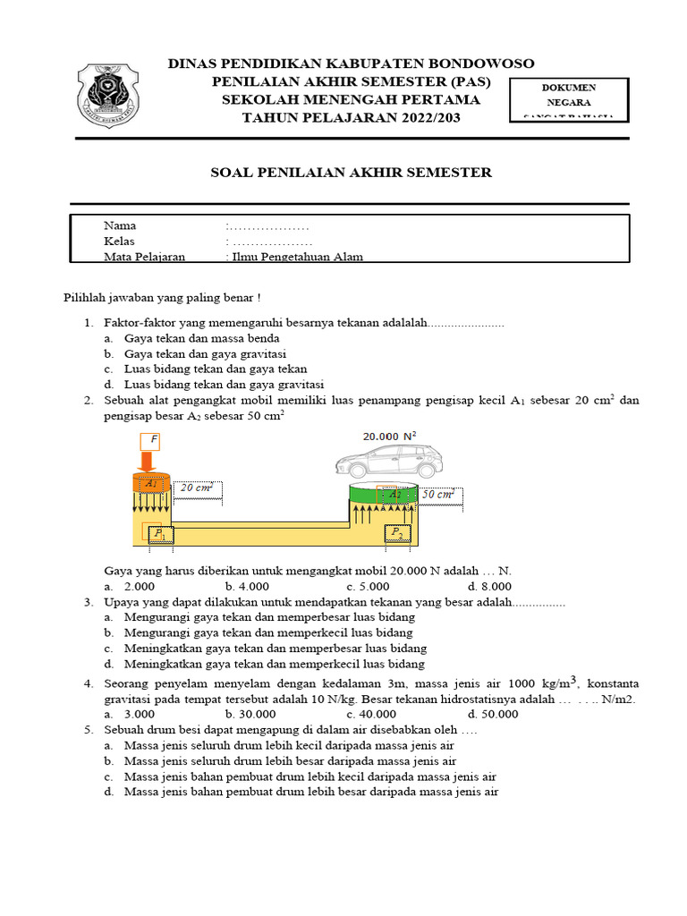 Soal Ipa Kelas Viii Semester Genap | PDF