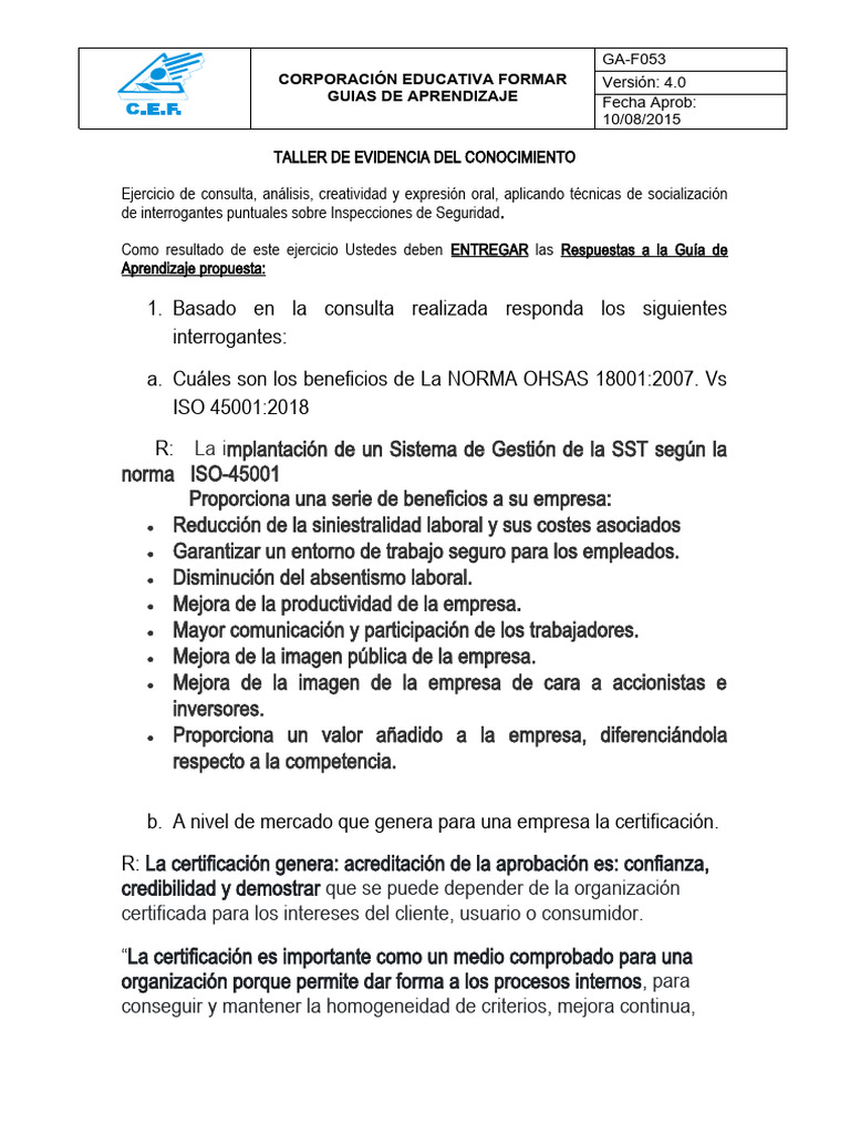 TALLER_DE_EVIDENCIA_DEL_CONOCIMIENTO_GUIA_1 YAMI | PDF | Business