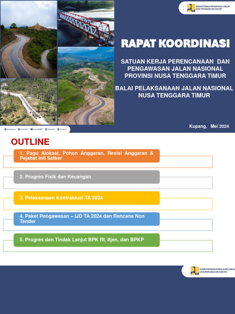 Bahan Paparan Rapat Koordinasi Satker P2JN NTT 2024 03 Mei 2024 | PDF