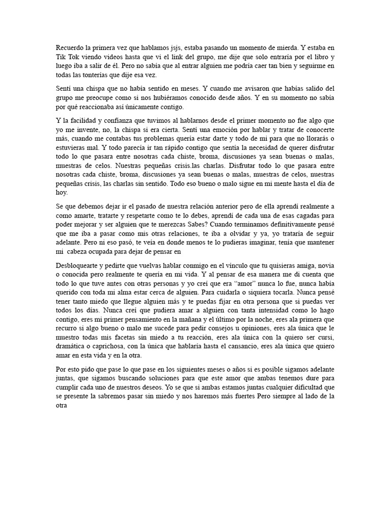 Ultima Carta | PDF | Amor