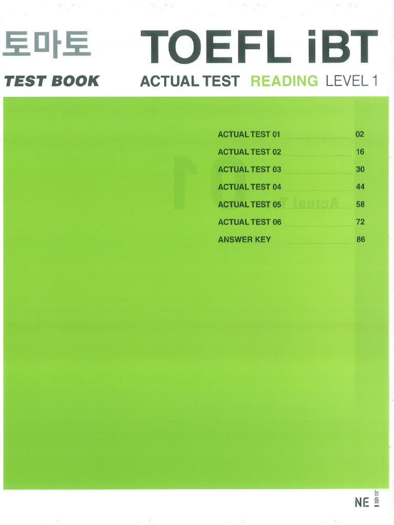 TOMATO TOEFL IBT Acutal Test Reading 1 | PDF