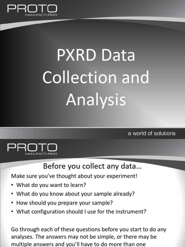 Data Collection and Analysis | PDF | X Ray Crystallography | Crystallite
