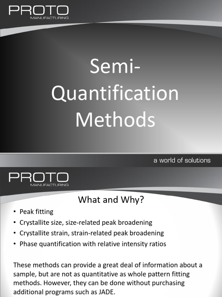 Semi-Quantification Methods Explained | PDF | Materials Science ...