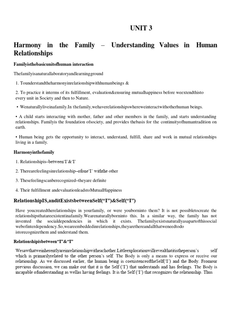 3 Unit Uhv | PDF | Family | Feeling