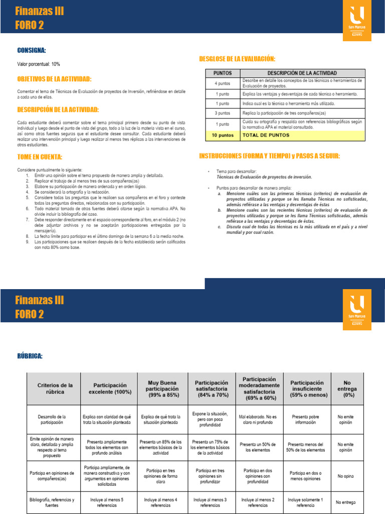 M2 Foro #2 - Finanzas III (2021) | PDF