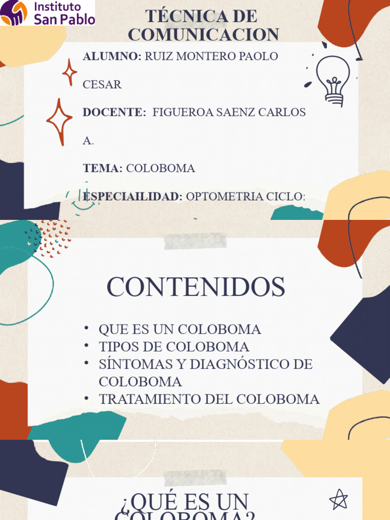 COLOBOMA | PDF | Ojo humano | Percepción visual