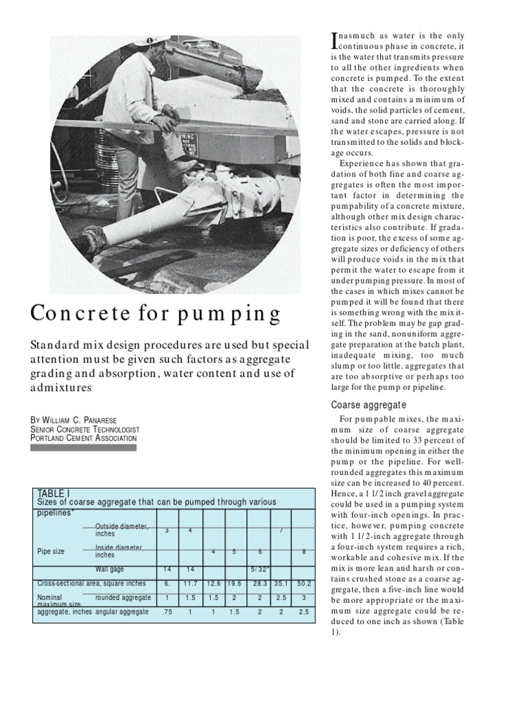 Concrete Construction - Concrete For Pumping | PDF | Concrete | Construction Aggregate