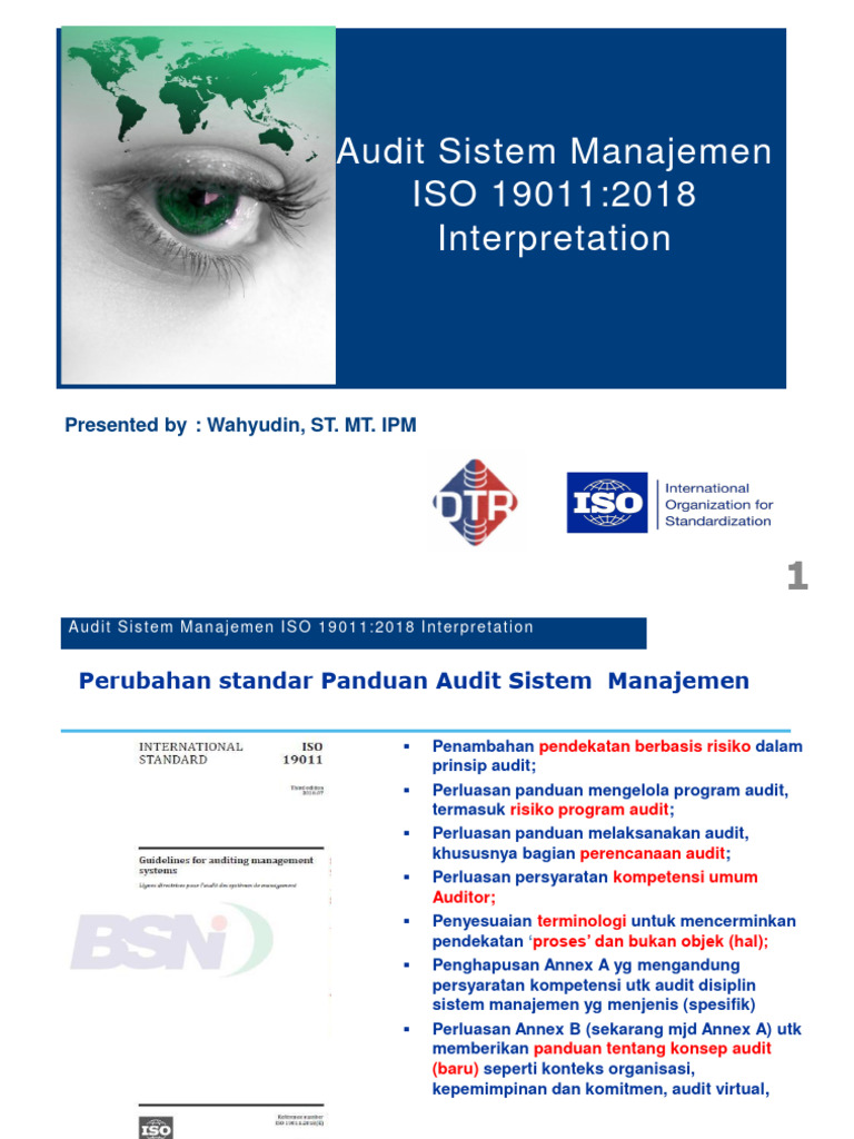 Materi Training 19011 2018 Pedoman Audit ISO | PDF