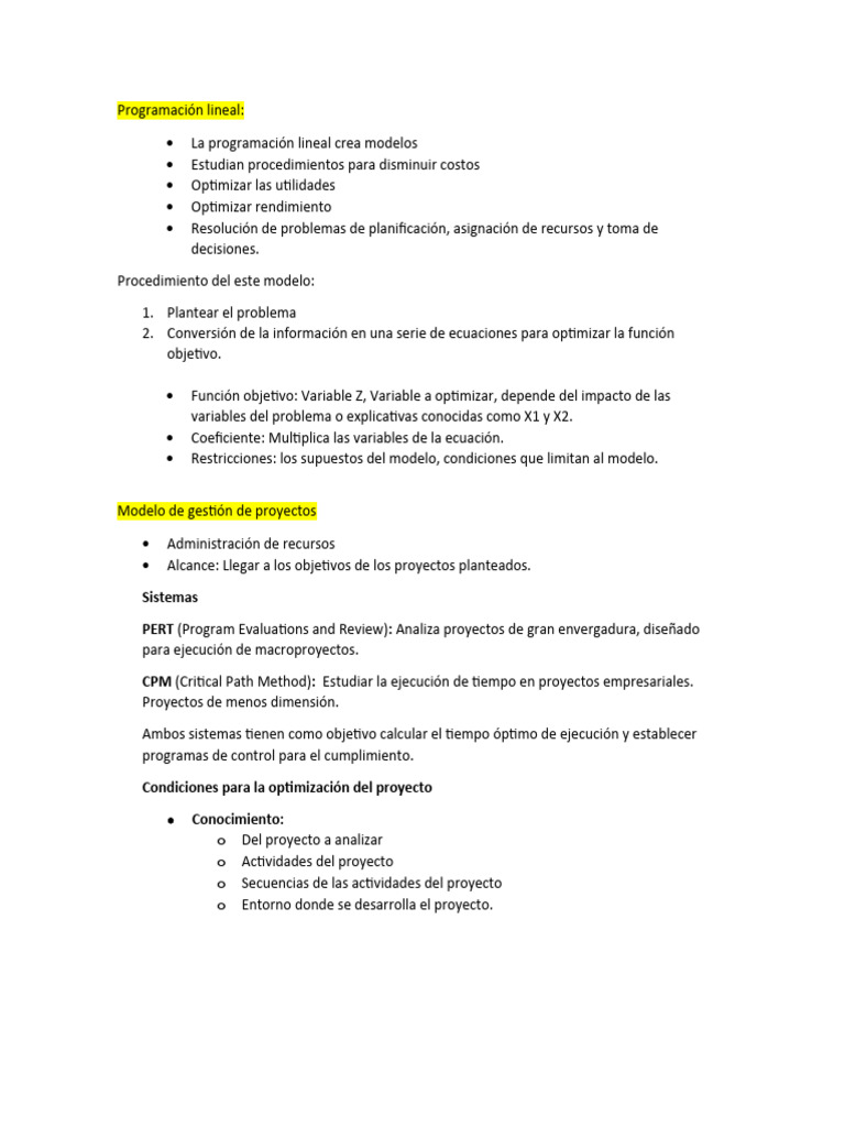 Modelos de Programación | PDF | Programación lineal | Inferencia bayesiana