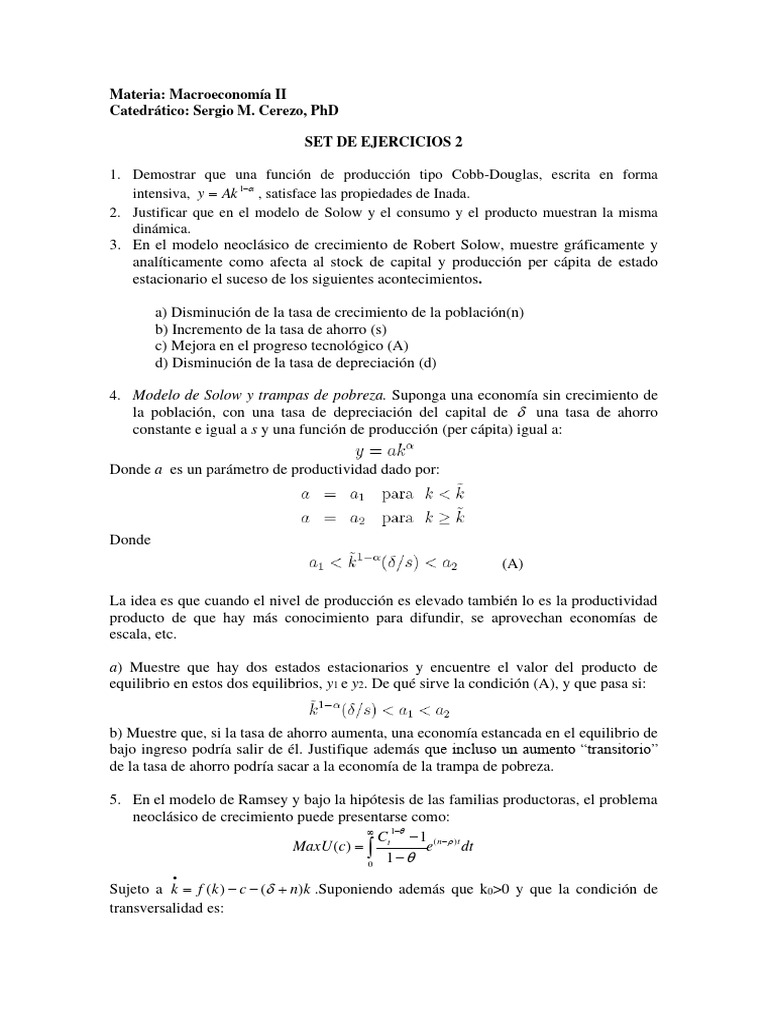 Practica 2 Macro 2 | PDF | Macroeconómica | Ciencias económicas
