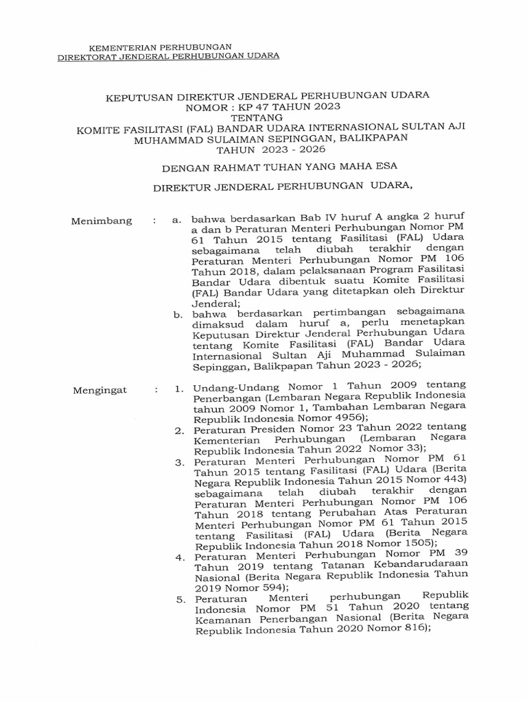 2023 Kpkemenhub 047 | PDF