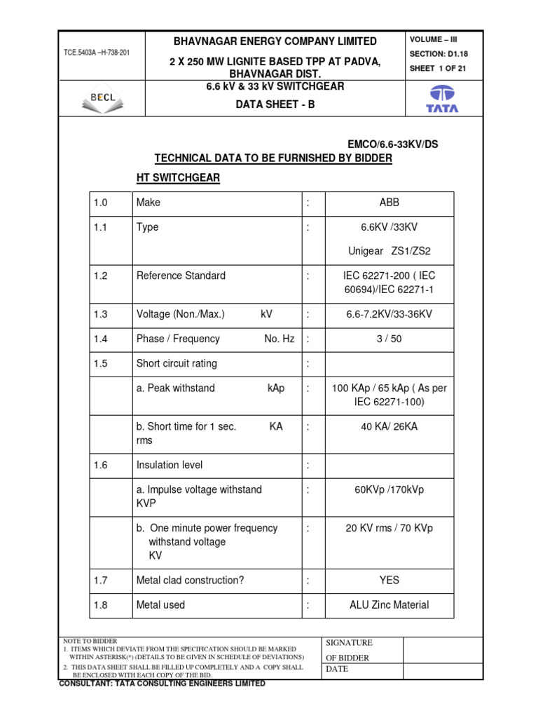 Data Sheet | PDF | Electrical Engineering | Equipment