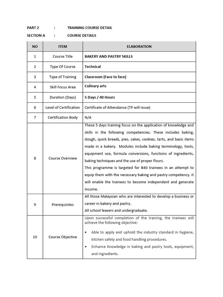 Draft Proposal - Bakery & Pastry | PDF | Baking | Bakery