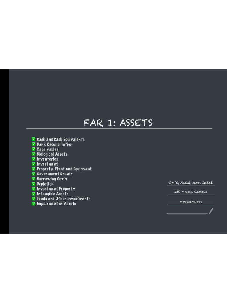 Far 1 Assets Notes | PDF