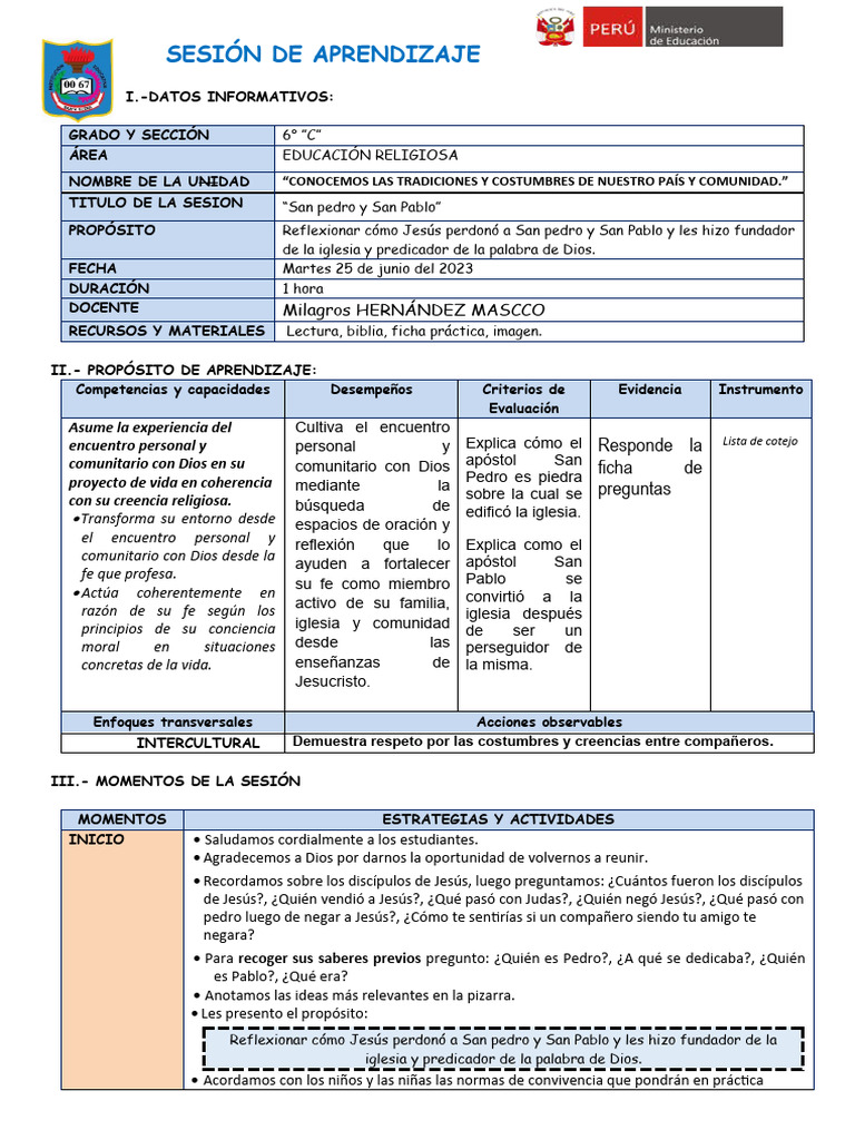 REL-San Pedro y San Pablo | PDF | Pablo el apóstol | Jesús