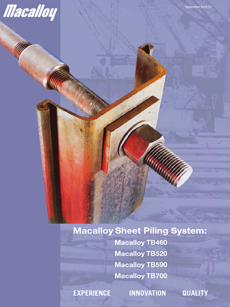 Macalloy Sheet Piling | PDF | Welding | Construction